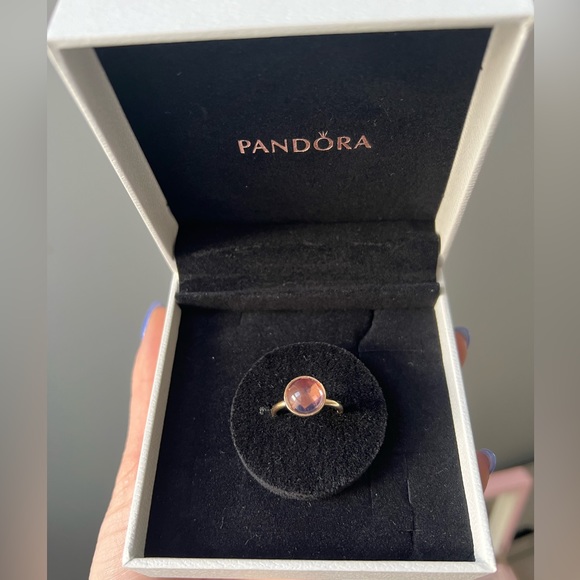 Pandora | Jewelry | Retired Pandora Poetic Droplet 4k Crystal Ring Size ...